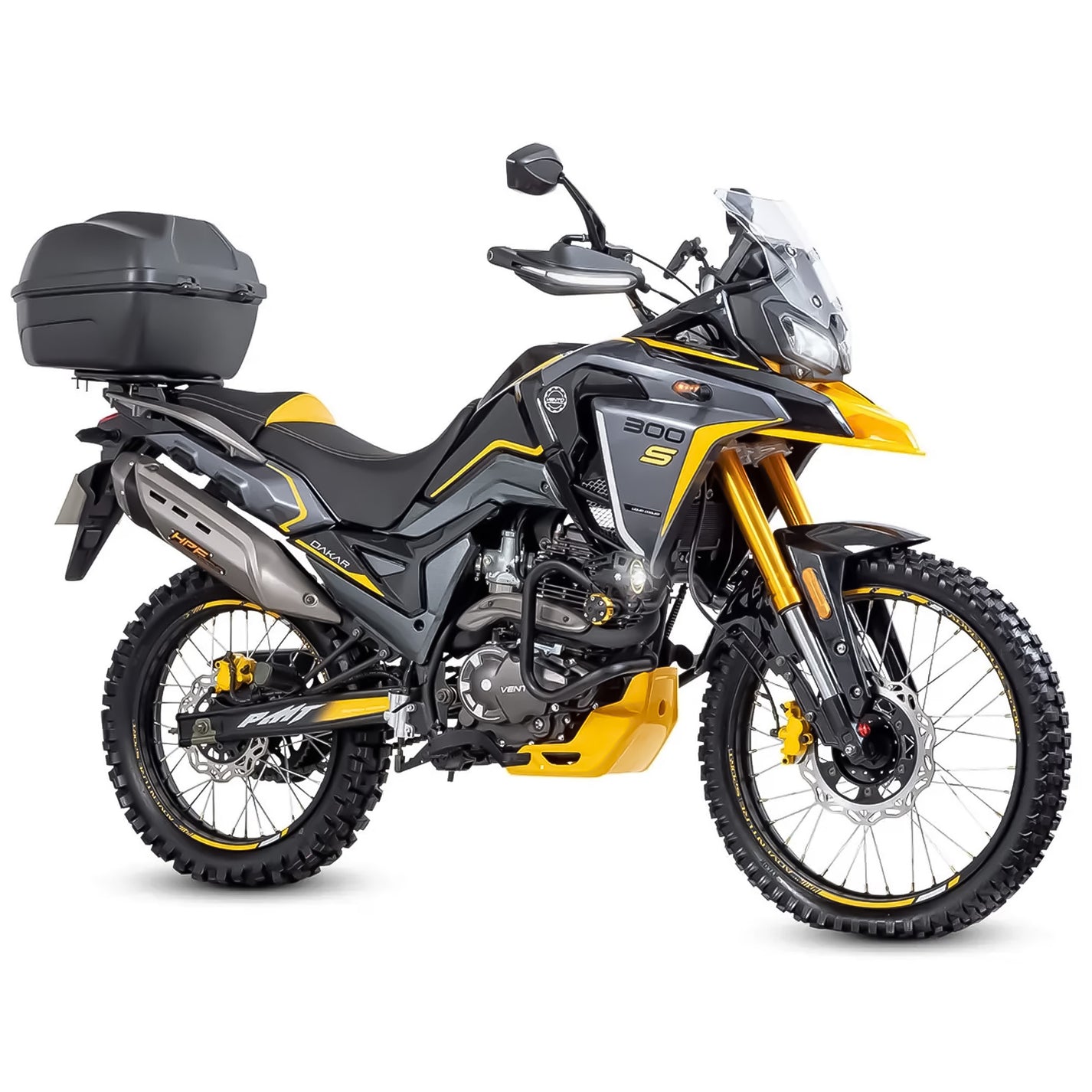 MOTOCICLETA VENTO DAKAR 300 GRIS MATE/AMARILLO 2025 – Mondo di Moto