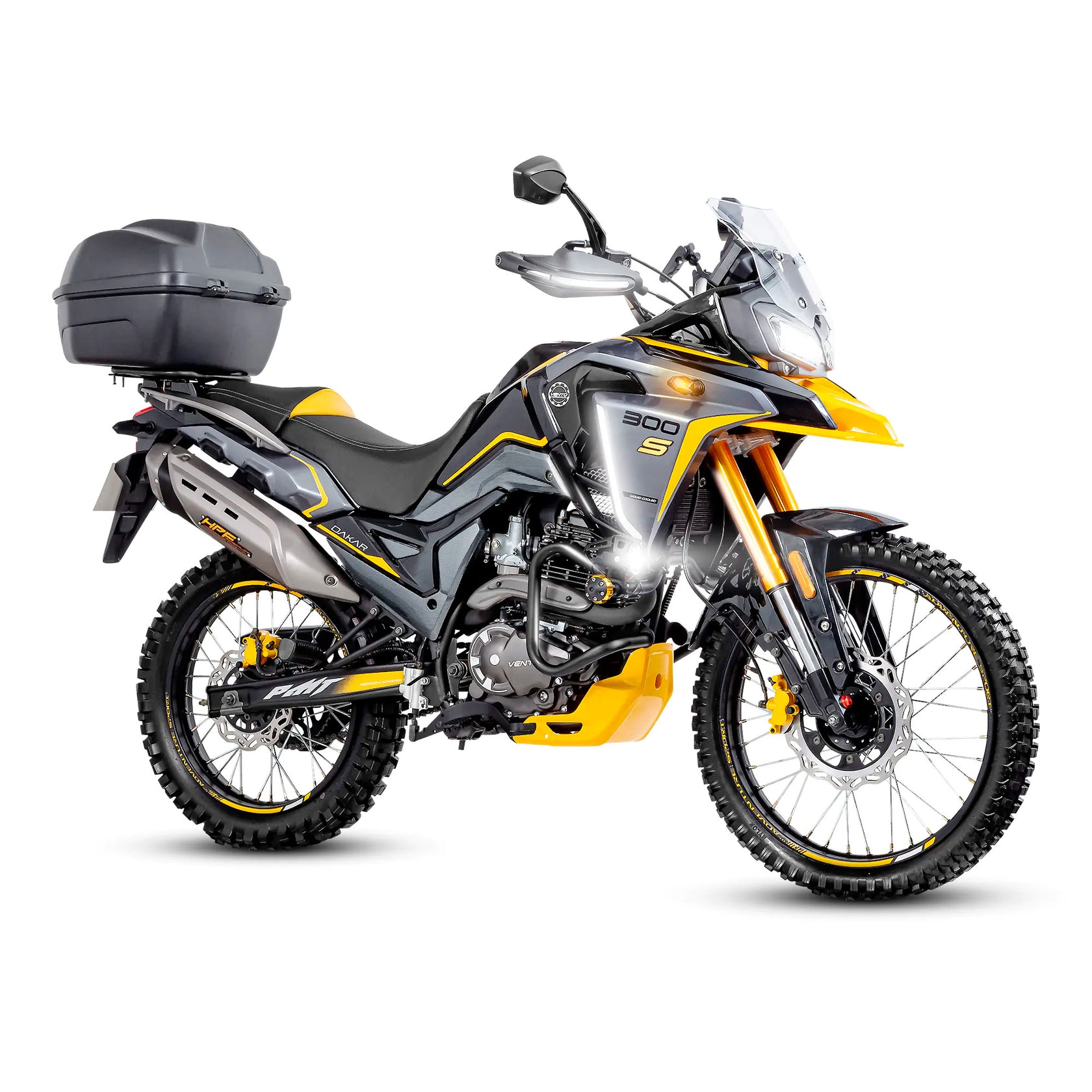 MOTOCICLETA VENTO DAKAR 300 GRIS MATE/AMARILLO 2026 – Mondo di Moto